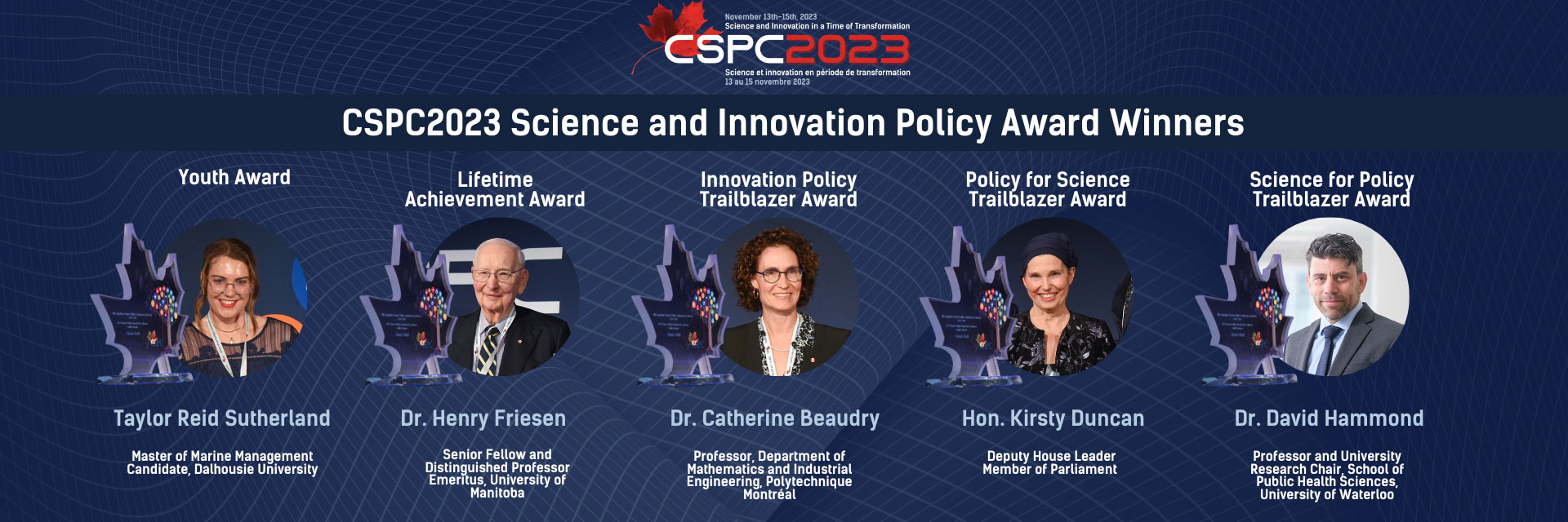 Awards - Canadian Science Policy Centre